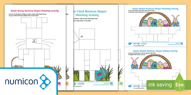 Easter-Themed Numicon Shape Matching and Outlines Pack